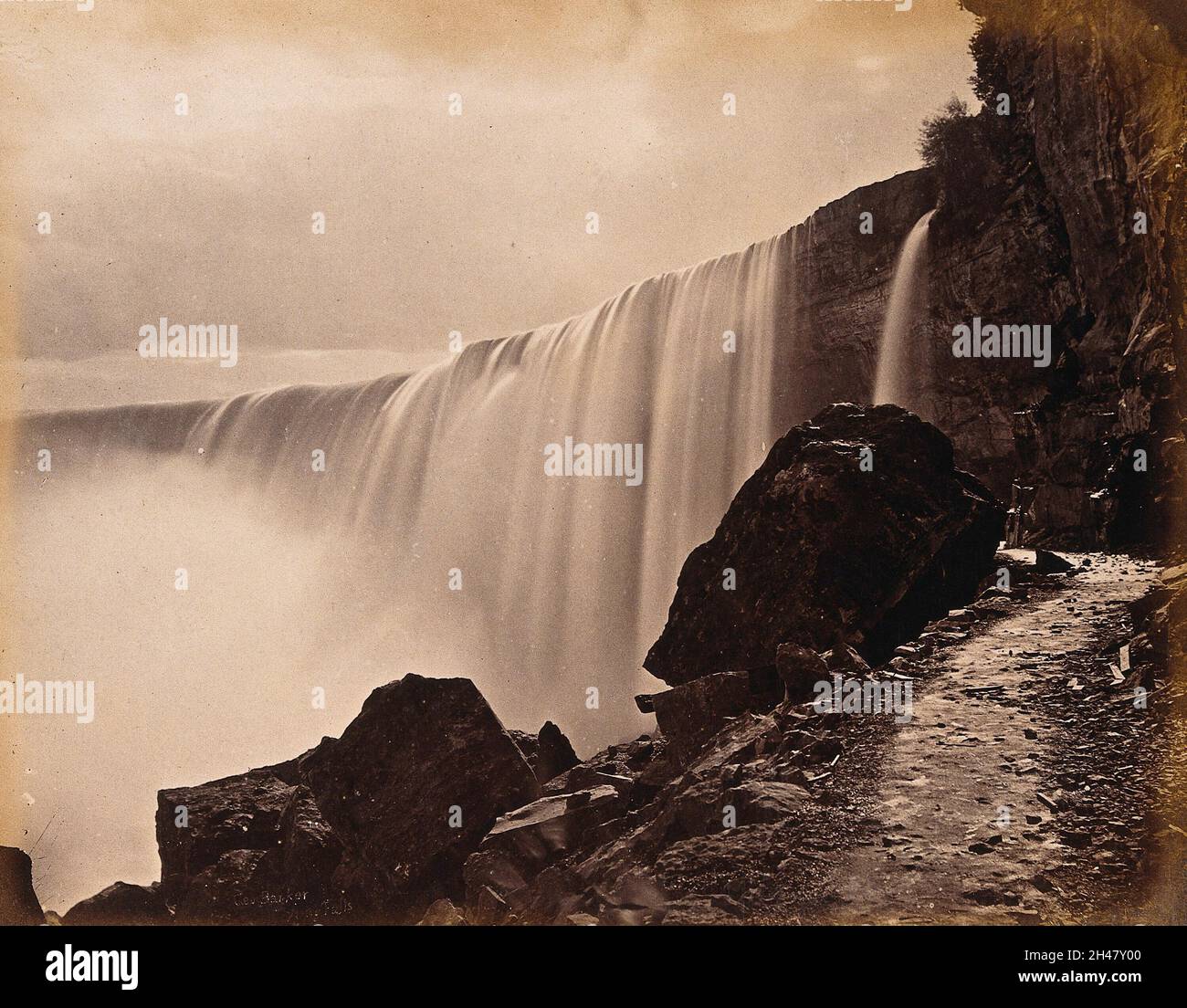 Niagara Falls, Canada: the Canadian Falls: a walkway next to the falls ...