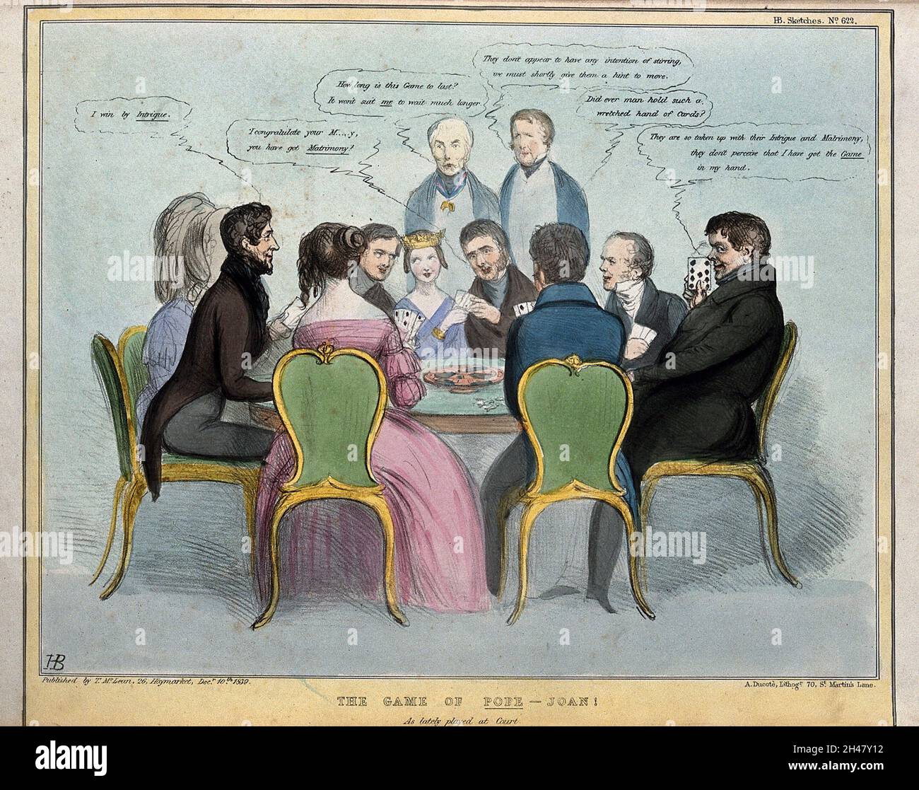 Seated at a card table are Queen Victoria and Prince Albert with Lord ...