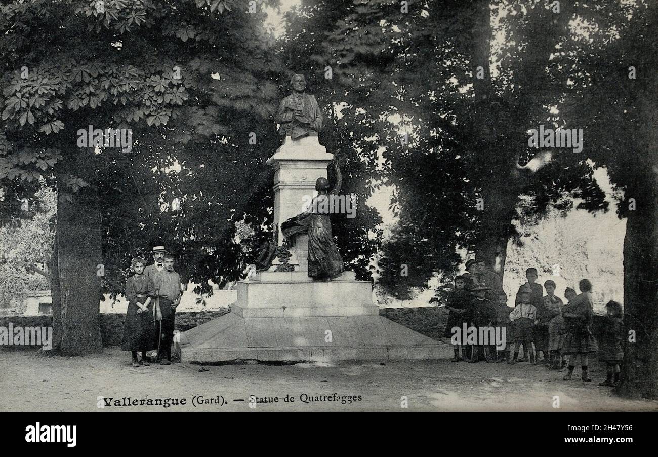 Jean-Louis-Armand Quatrefages de Breau, French naturalist: his statue ...