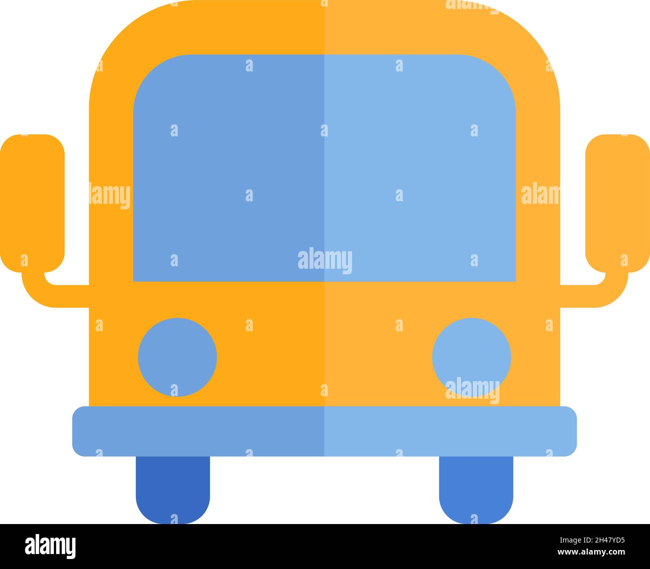 School bus, illustration, vector, on a white background Stock Vector ...