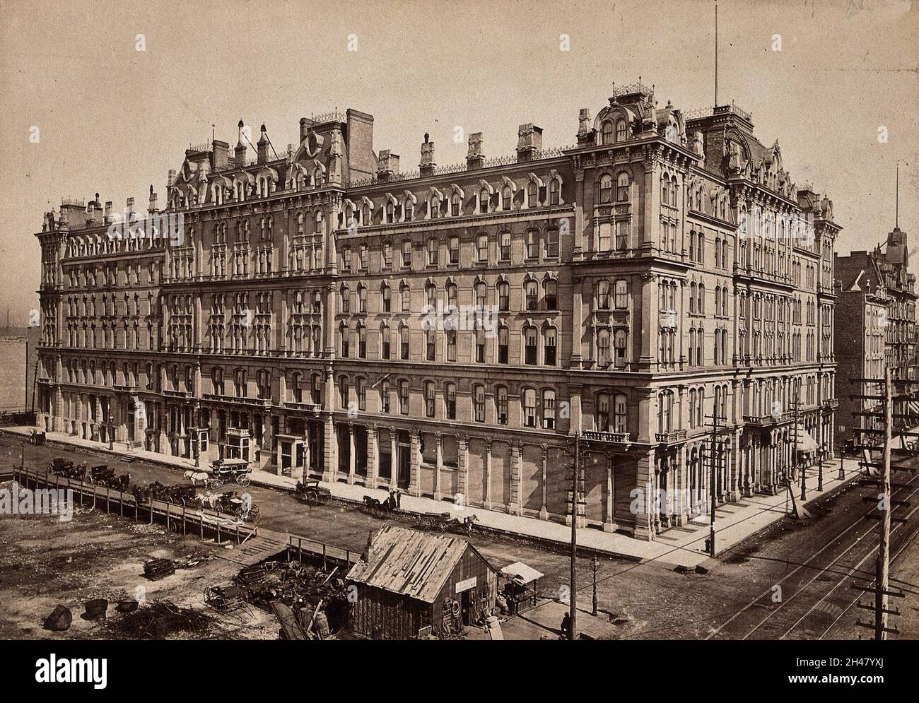 The Grand Pacific Hotel, Chicago, Illinois. Photograph, ca. 1880 Stock ...