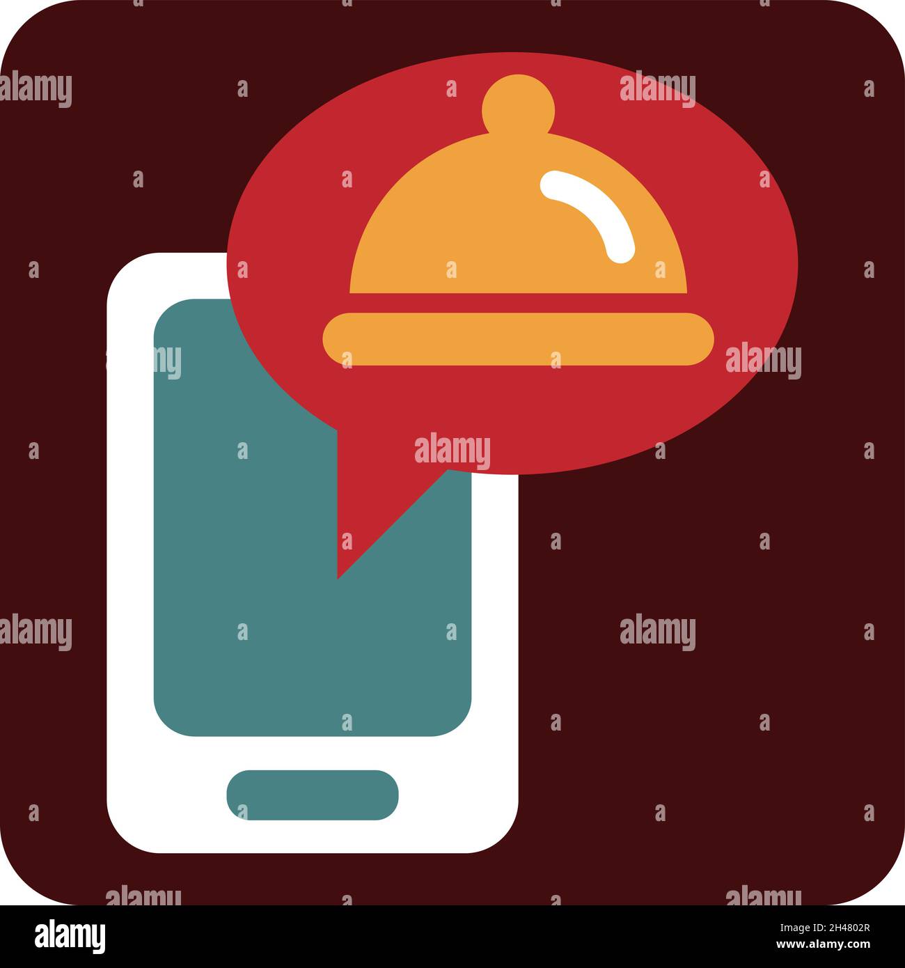 Food delivery app, illustration, vector, on a white background Stock ...