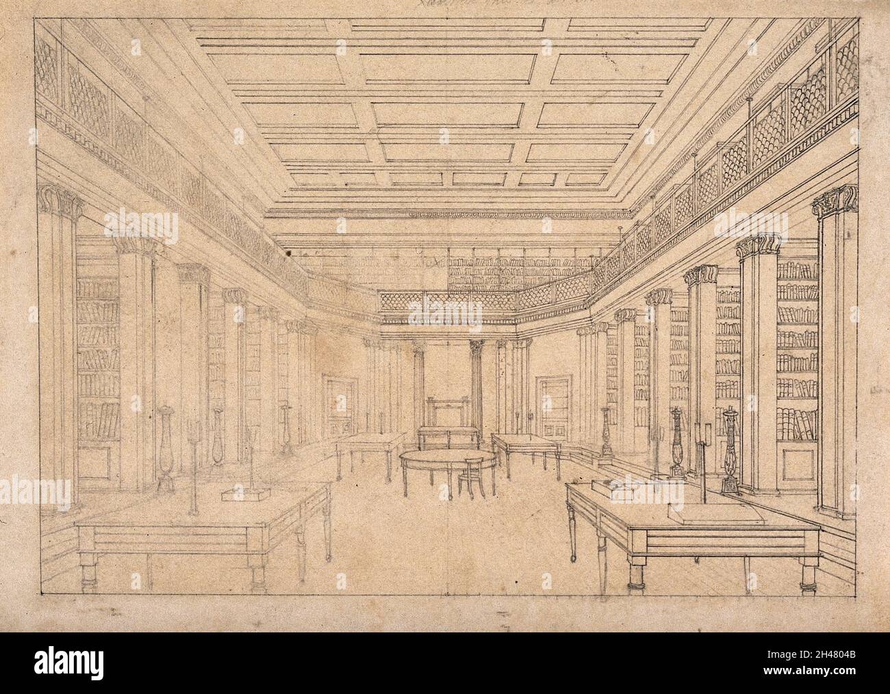 Library drawing hi-res stock photography and images - Alamy