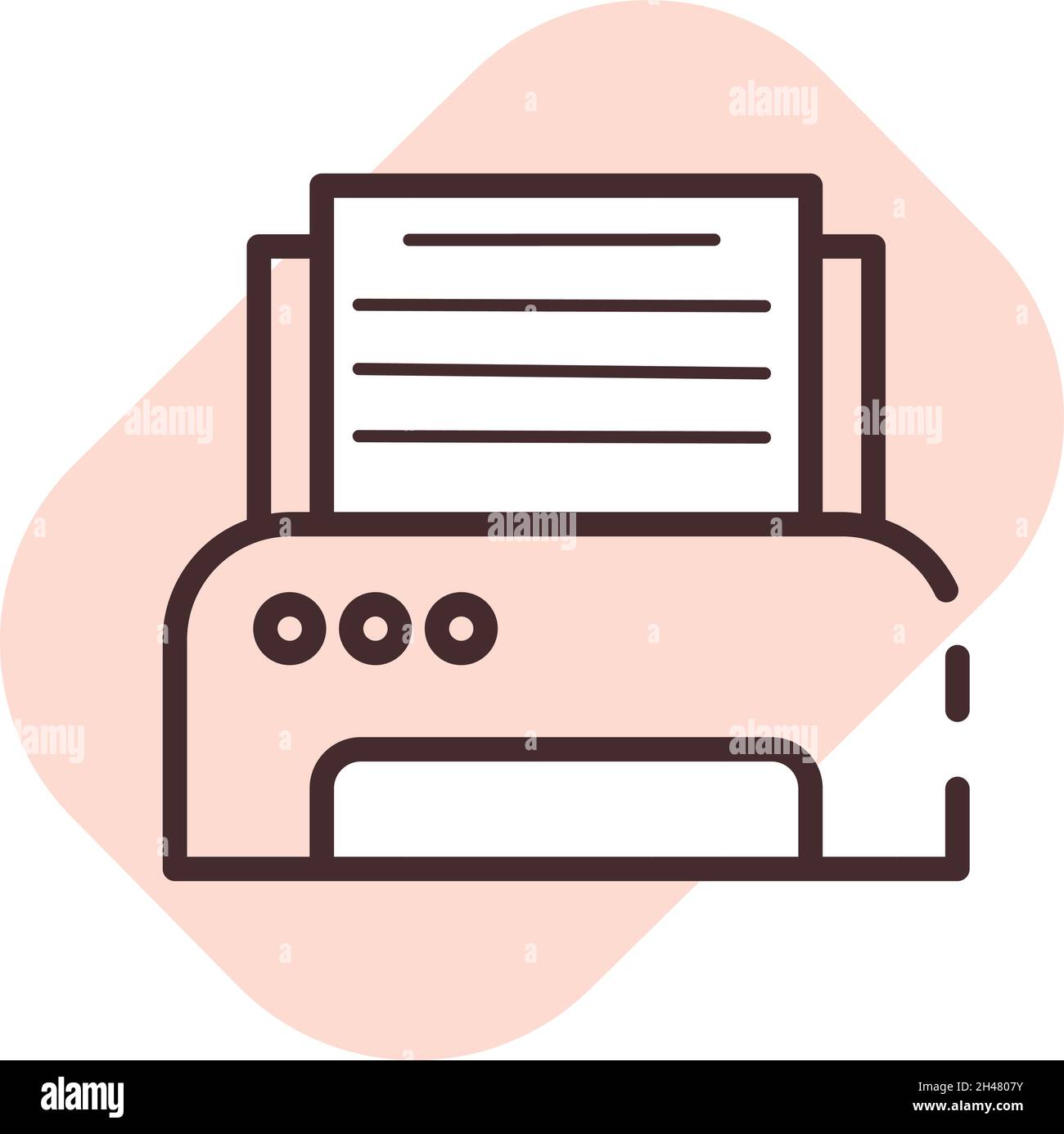 Office printer, illustration, vector, on a white background Stock ...