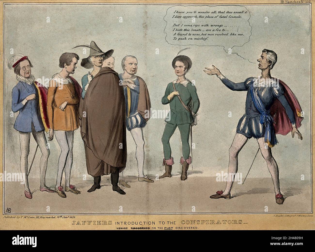 Lord Brougham dressed as Jaffier addresses a group of radical ...