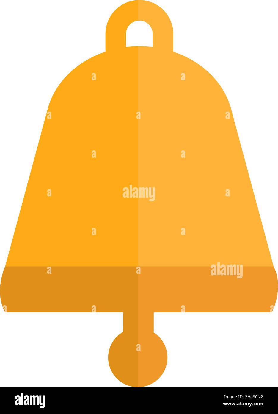 School bell, illustration, vector, on a white background Stock Vector ...