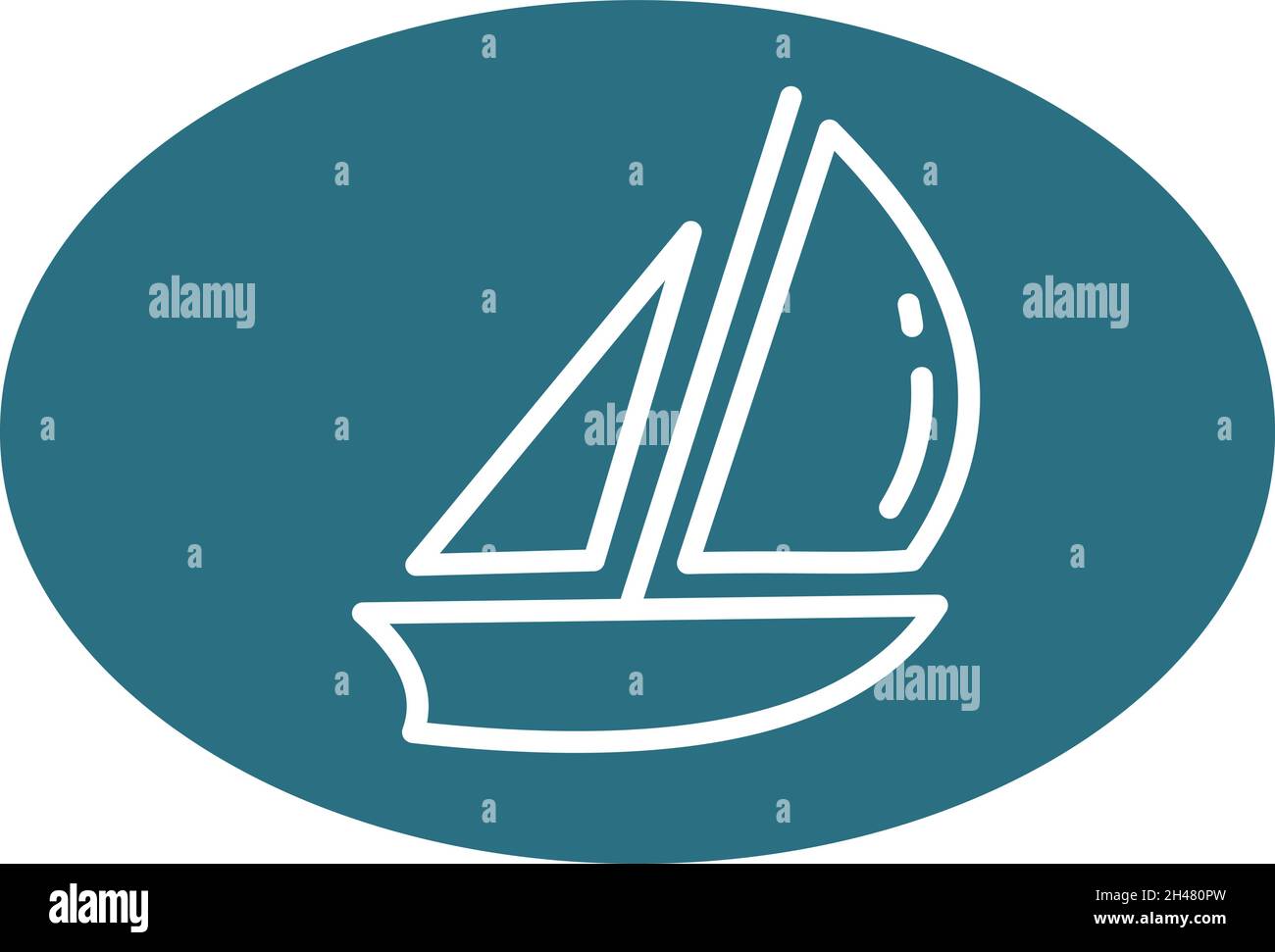 Water sailing ship, illustration, vector, on a white background Stock ...