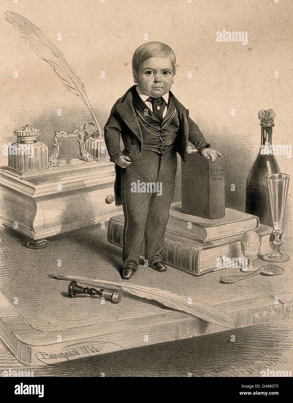 Charles S. Stratton, a dwarf known as General Tom Thumb, aged twelve ...