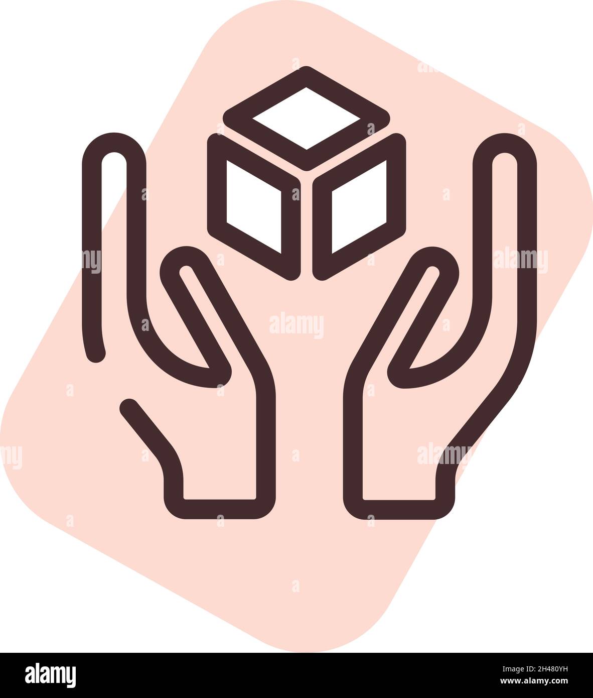 Handle with care, illustration, vector, on a white background Stock ...