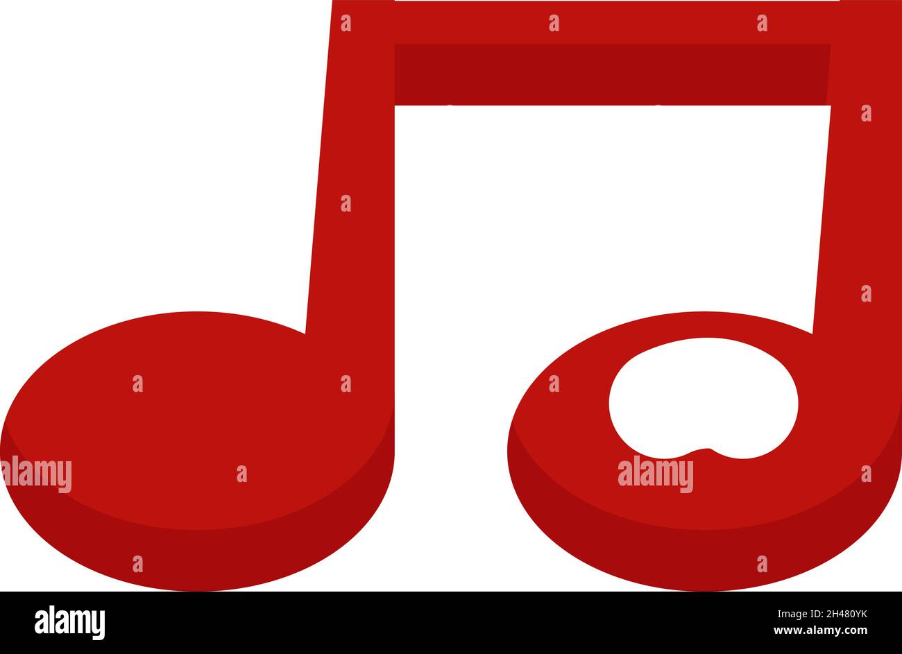 Music note, illustration, vector, on a white background Stock Vector ...
