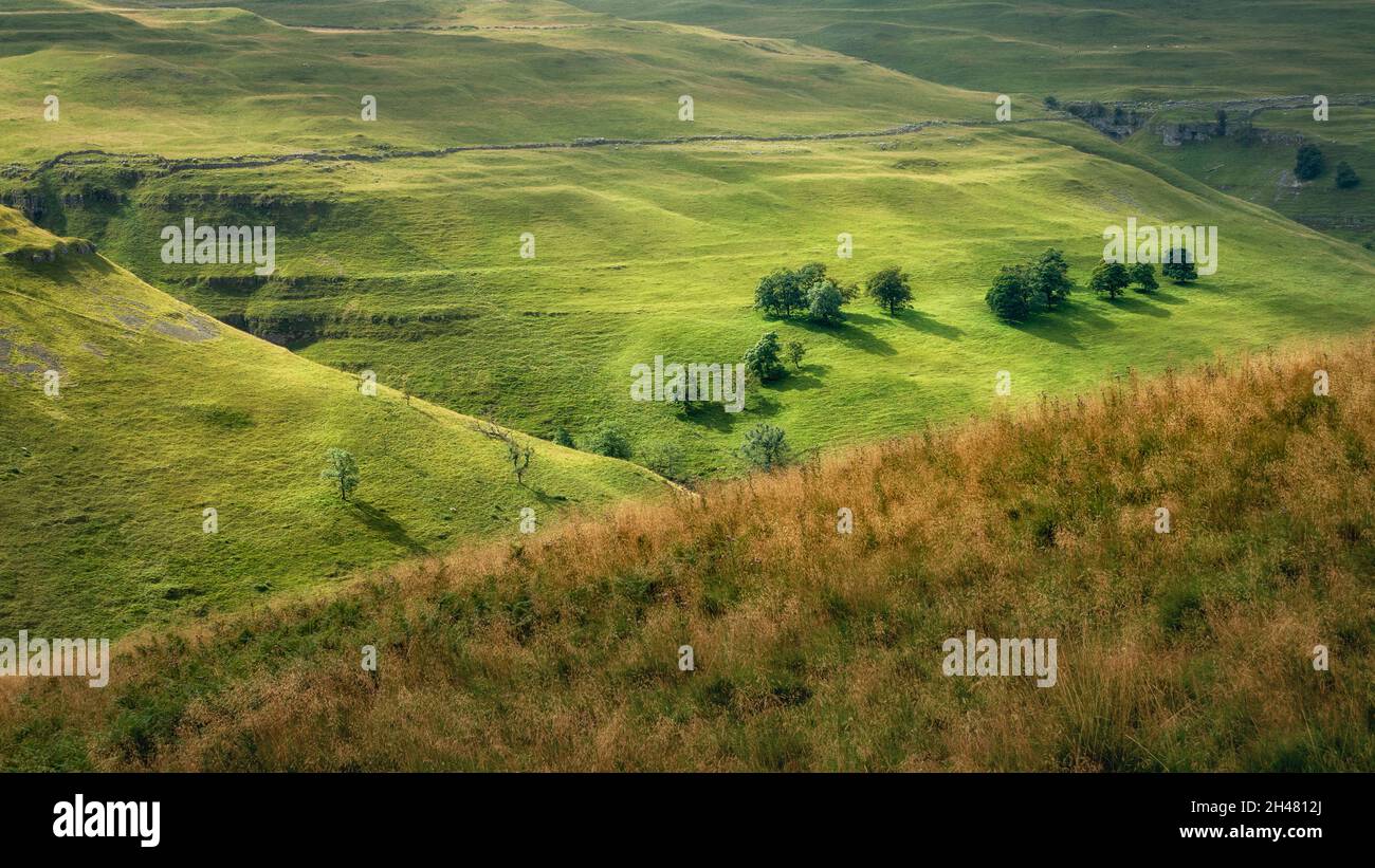 Stunning light on the hillside looking from Brootes Lane off Littondale ...