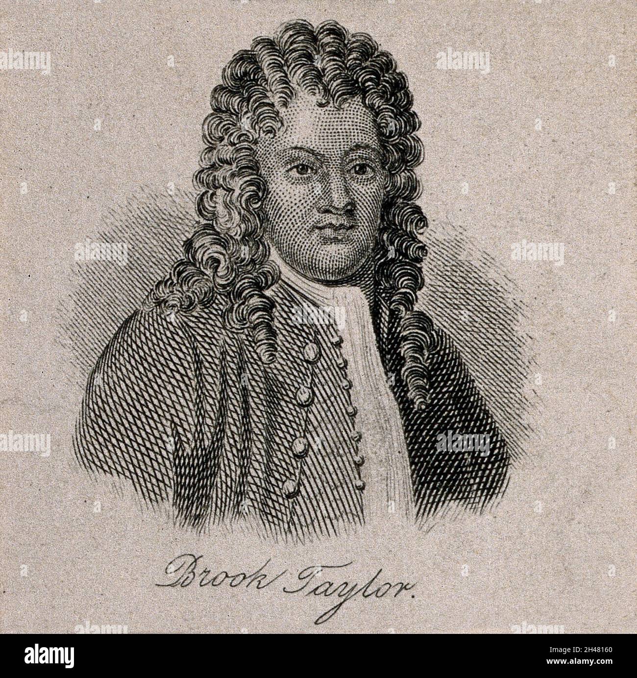 Brook Taylor. Line engraving after R. Earlom Stock Photo - Alamy