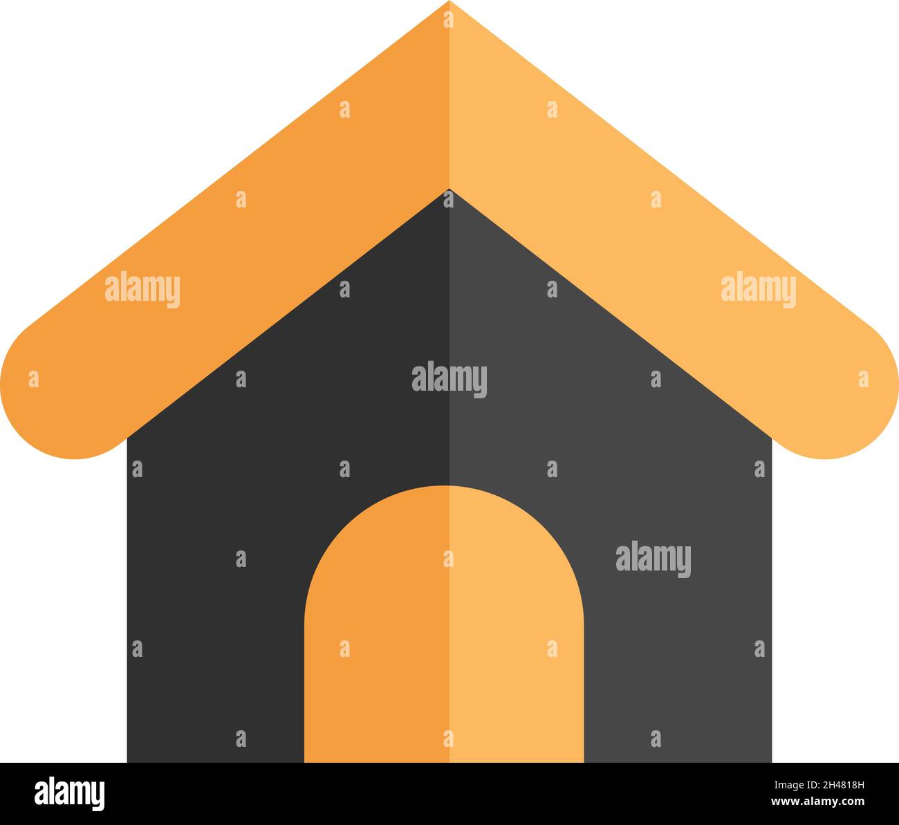 Pet house, illustration, vector, on a white background Stock Vector ...