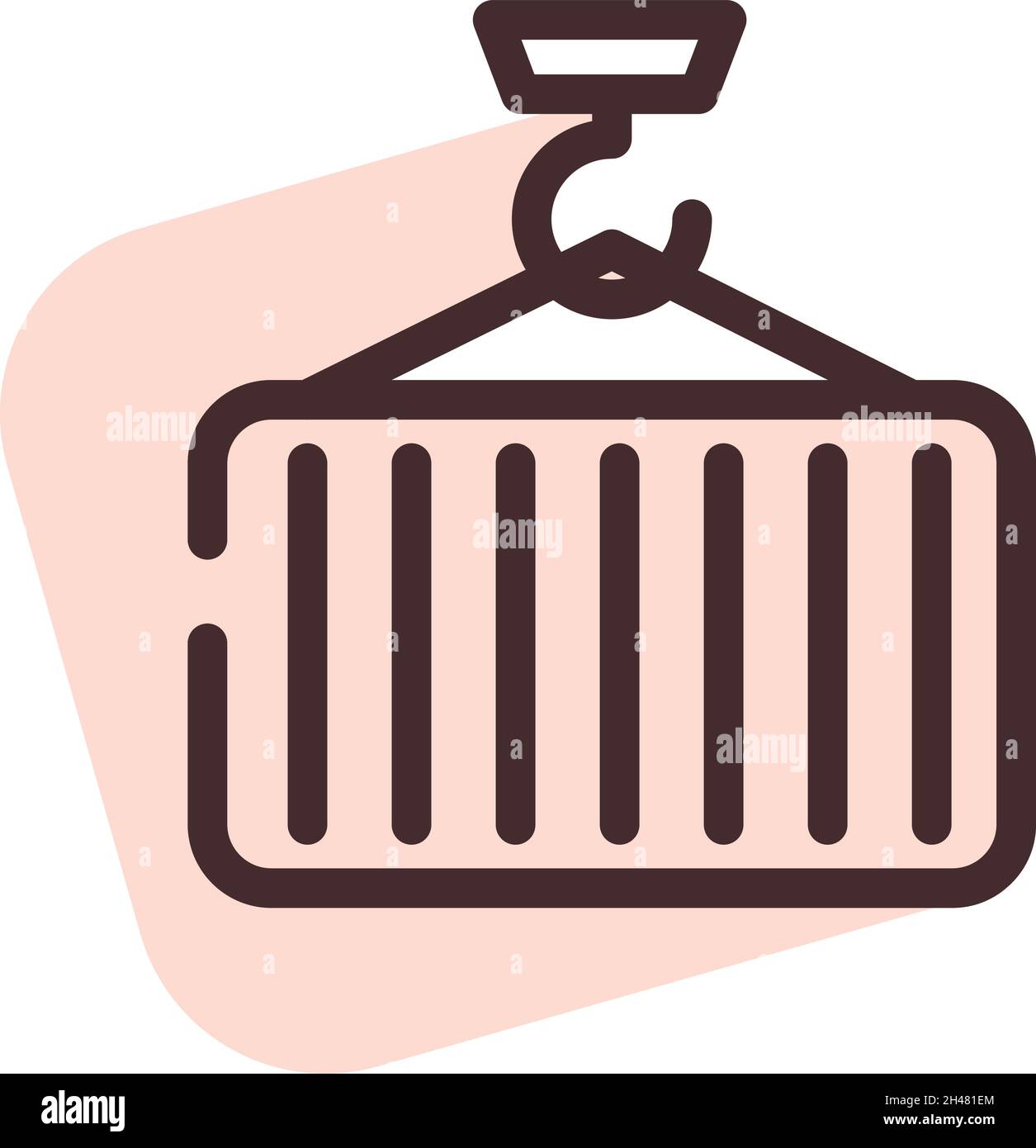 Shipping container, illustration, vector, on a white background Stock ...