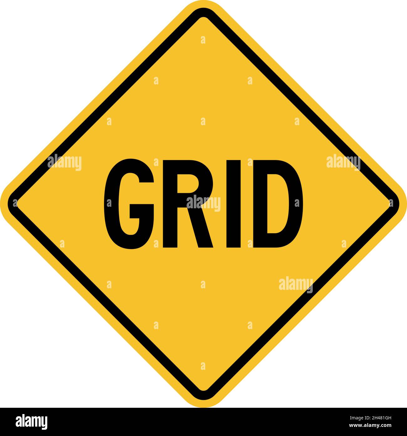 Cattle grid warning sign Stock Vector Images - Alamy