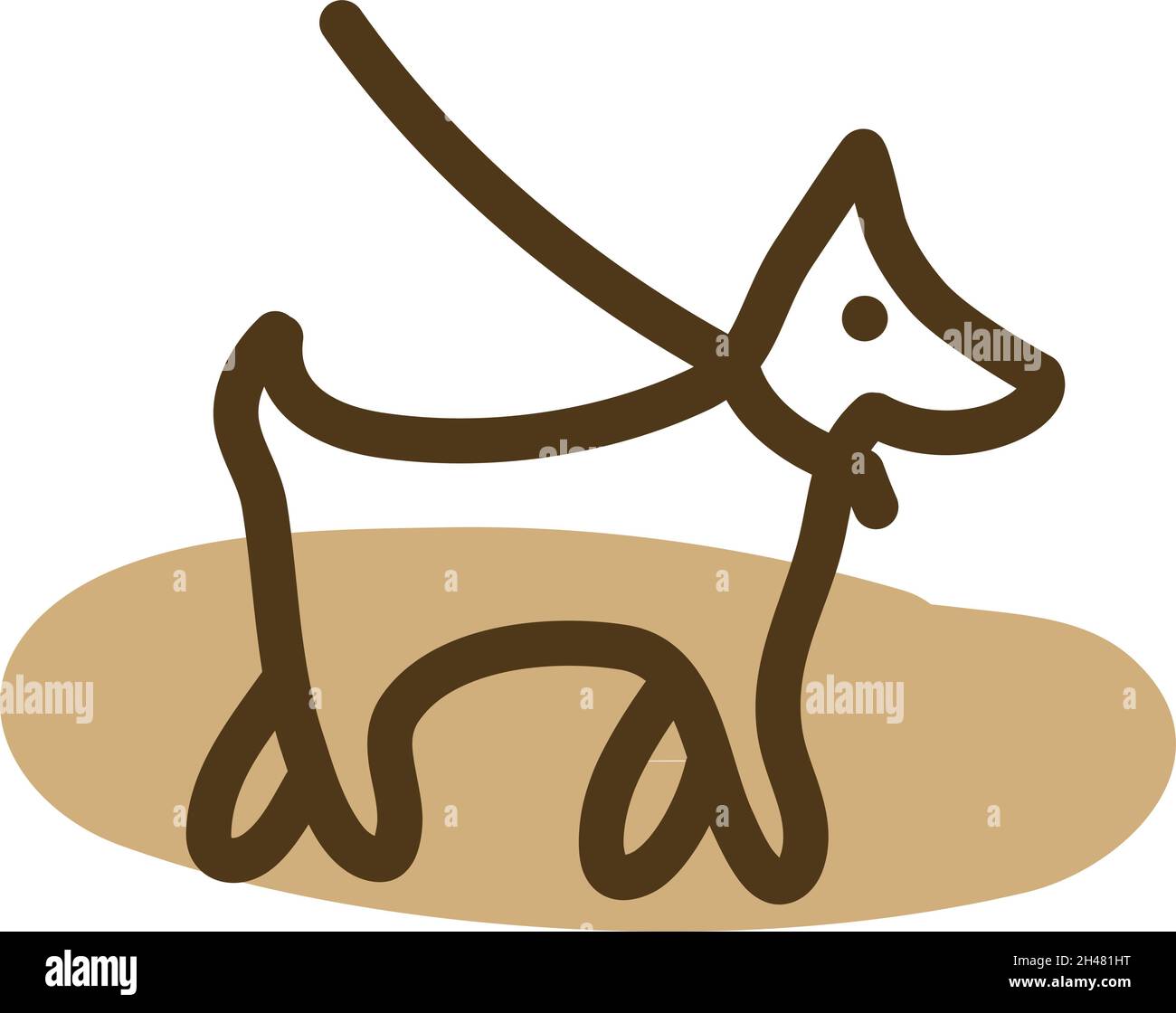 Man walk dog on Cut Out Stock Images & Pictures - Alamy