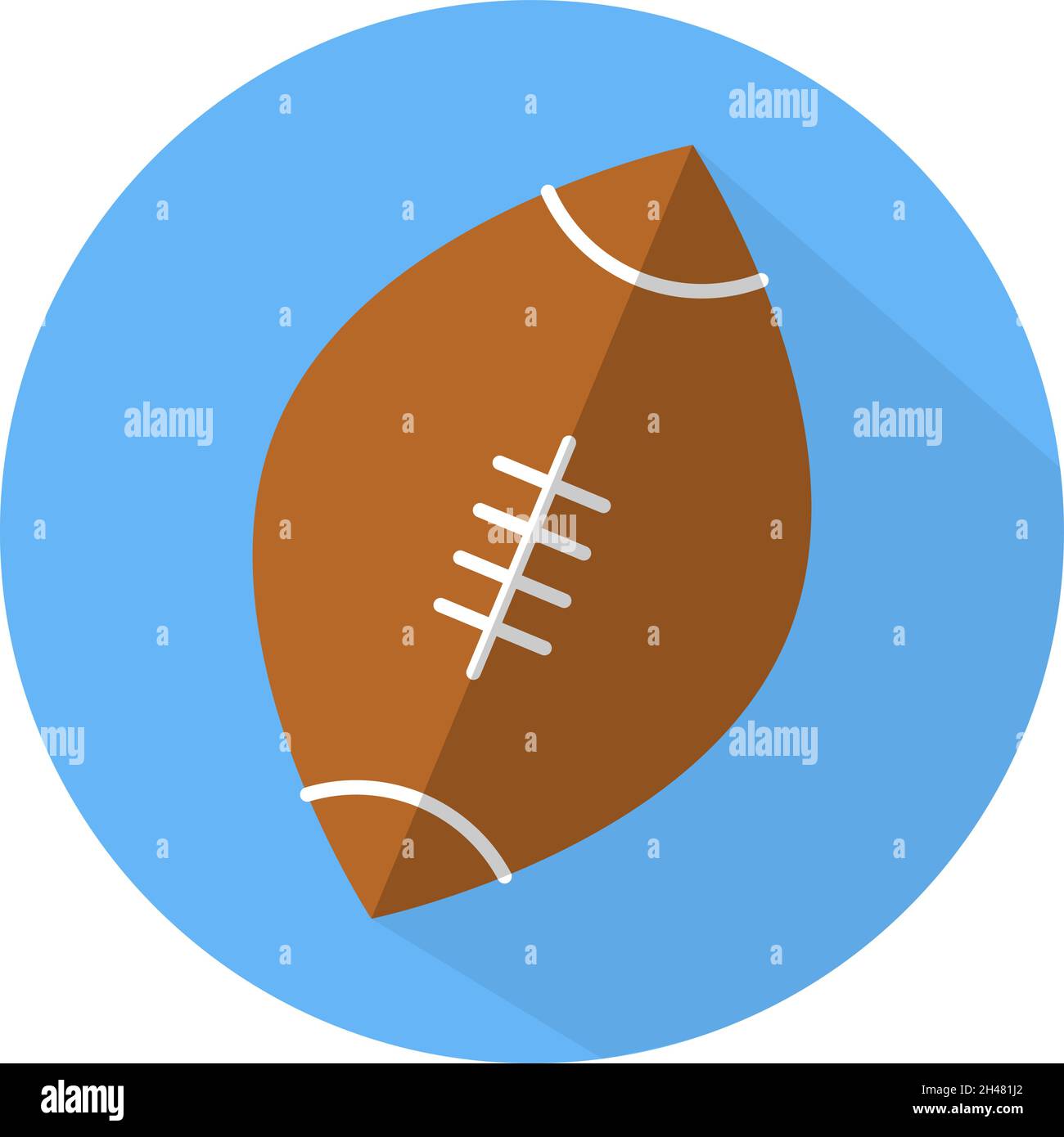 Rugby ball, illustration, vector, on a white background Stock Vector ...