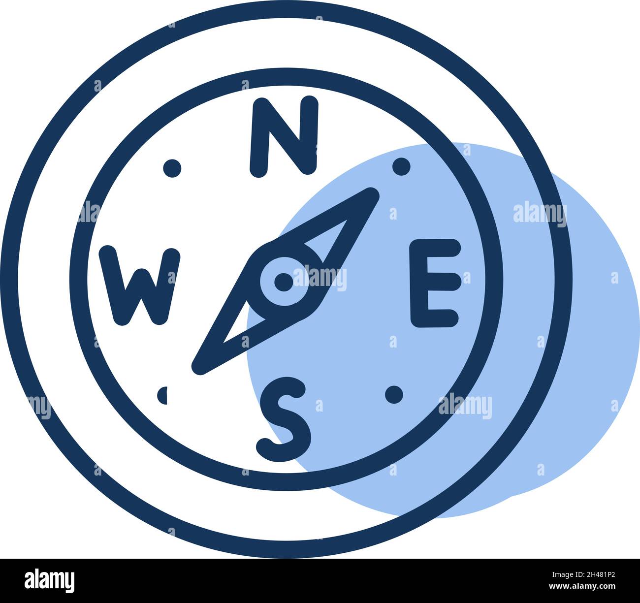 Sea compass, illustration, vector, on a white background Stock Vector ...