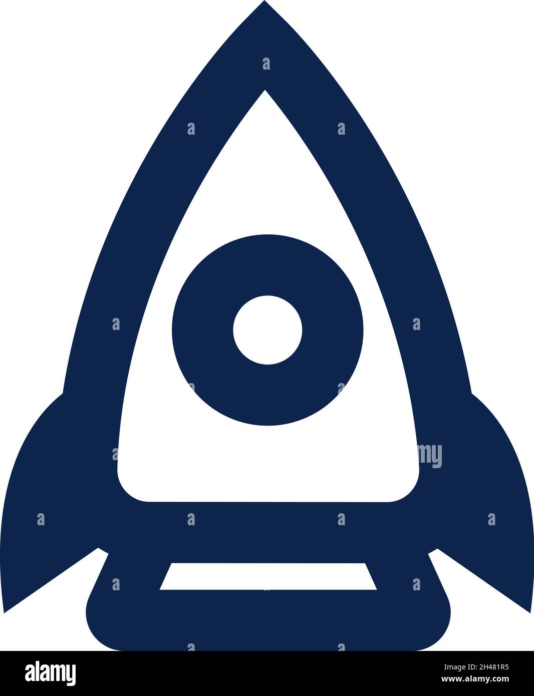 Rocket flying on moon Stock Vector Images - Alamy