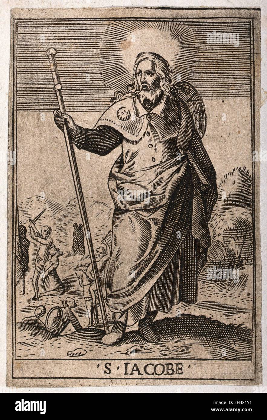 Saint James the Great. Engraving Stock Photo - Alamy