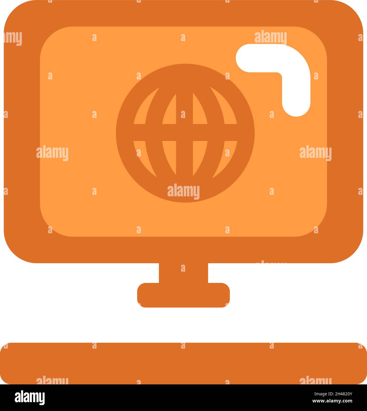 Computer news, illustration, vector, on a white background Stock Vector ...