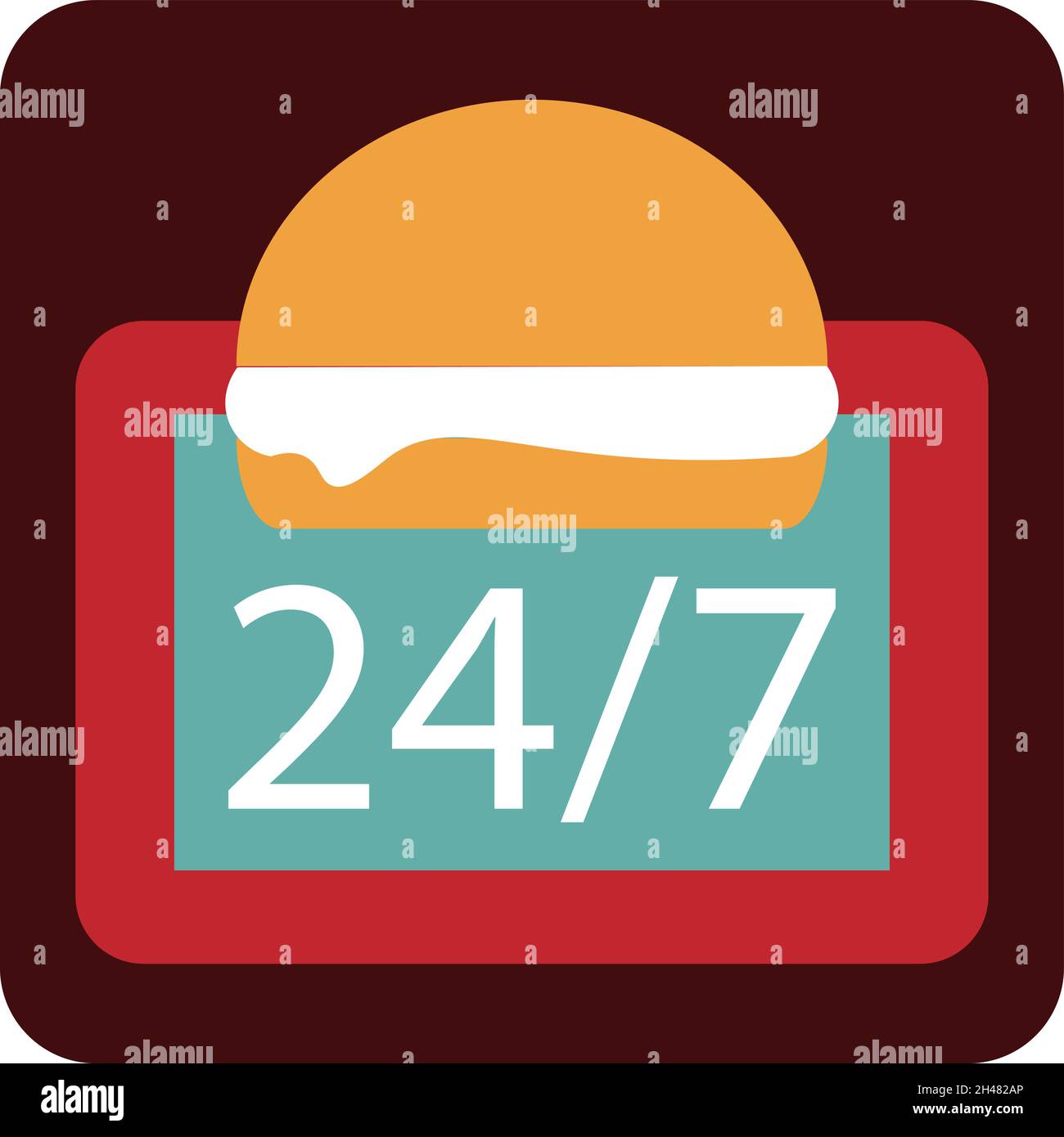 Food clock service, illustration, vector, on a white background Stock ...
