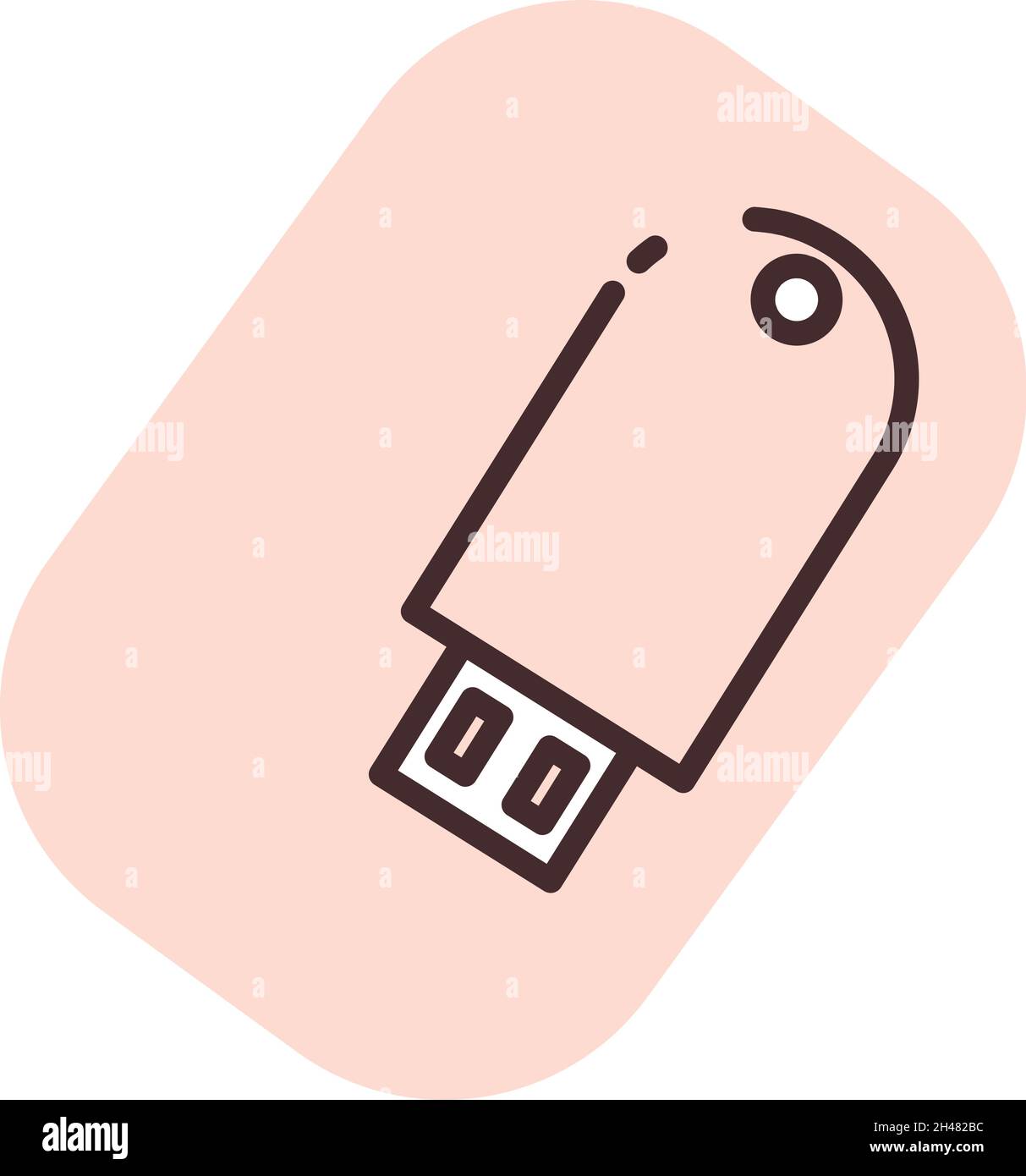 Office flash drive, illustration, vector, on a white background Stock ...
