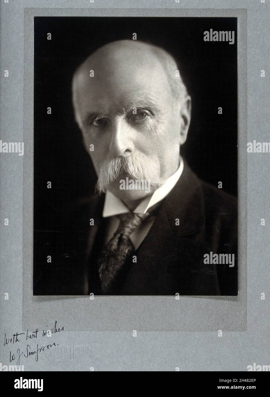 Sir William John Ritchie Simpson. Photograph by Claude Harris Stock ...