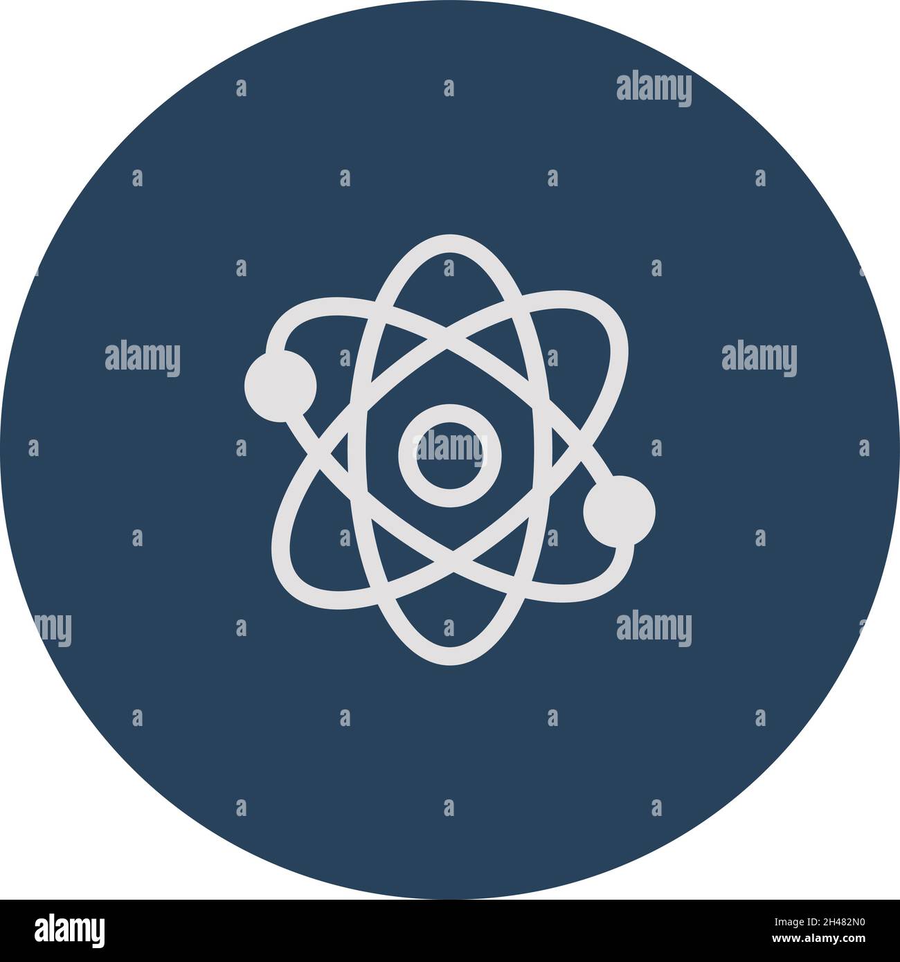 Space atom, illustration, vector, on a white background Stock Vector ...