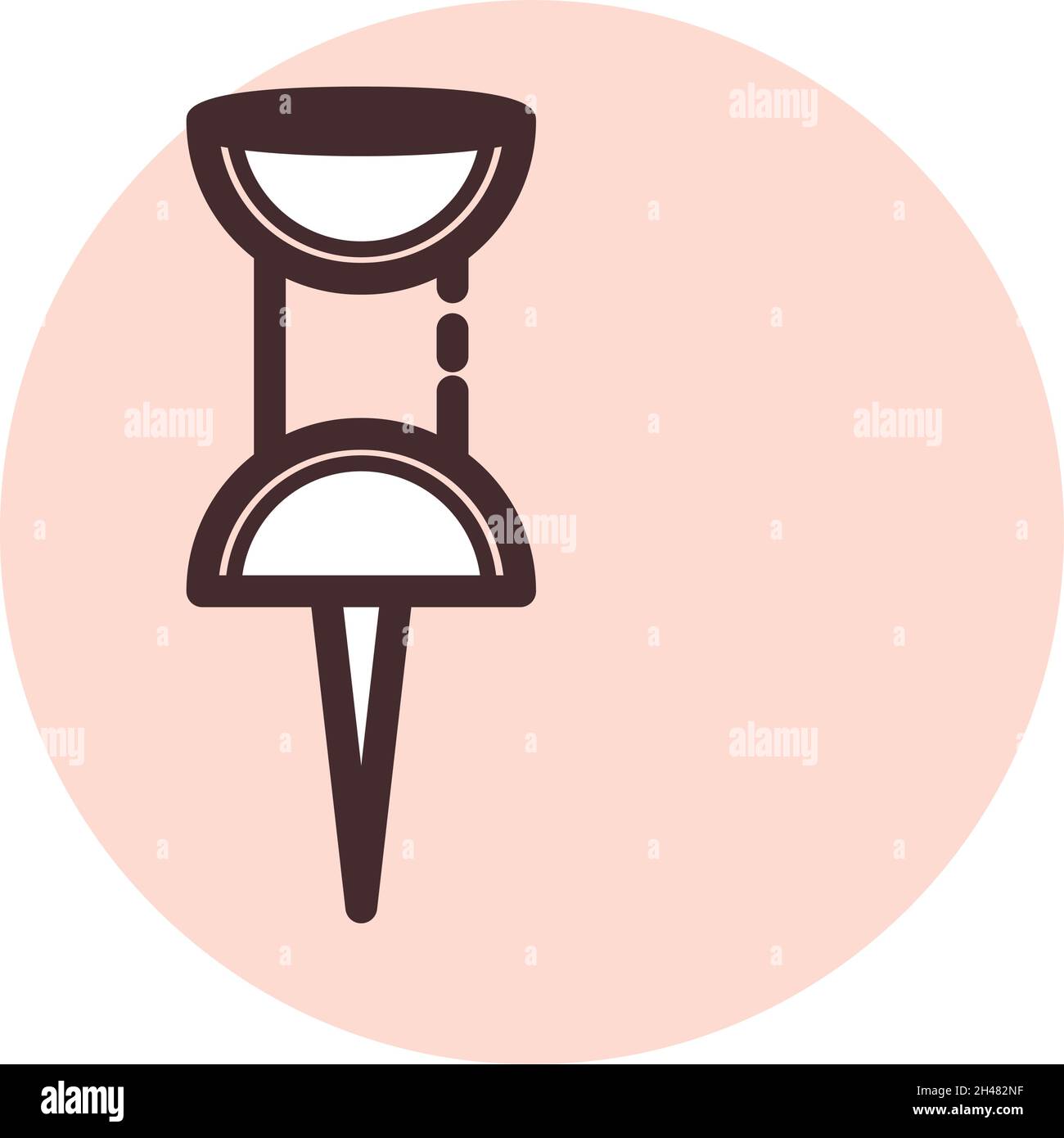 Office pin, illustration, vector, on a white background Stock Vector ...