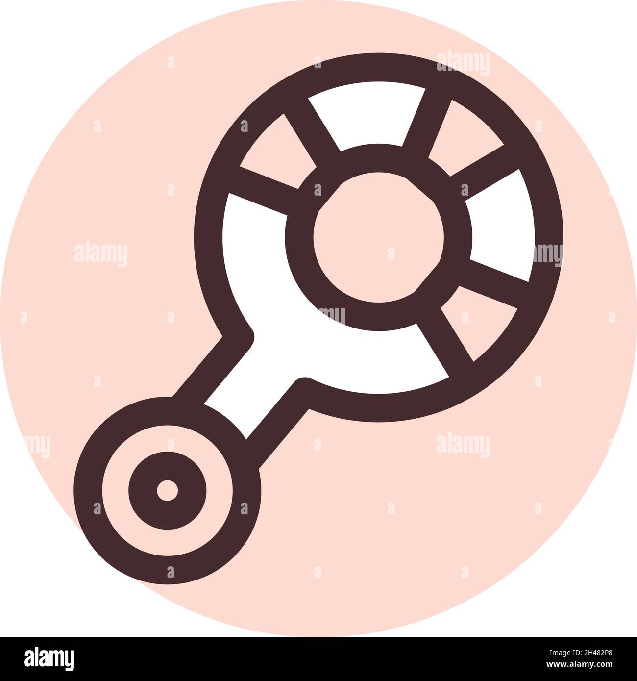 Baby rattle, illustration, vector, on a white background Stock Vector ...