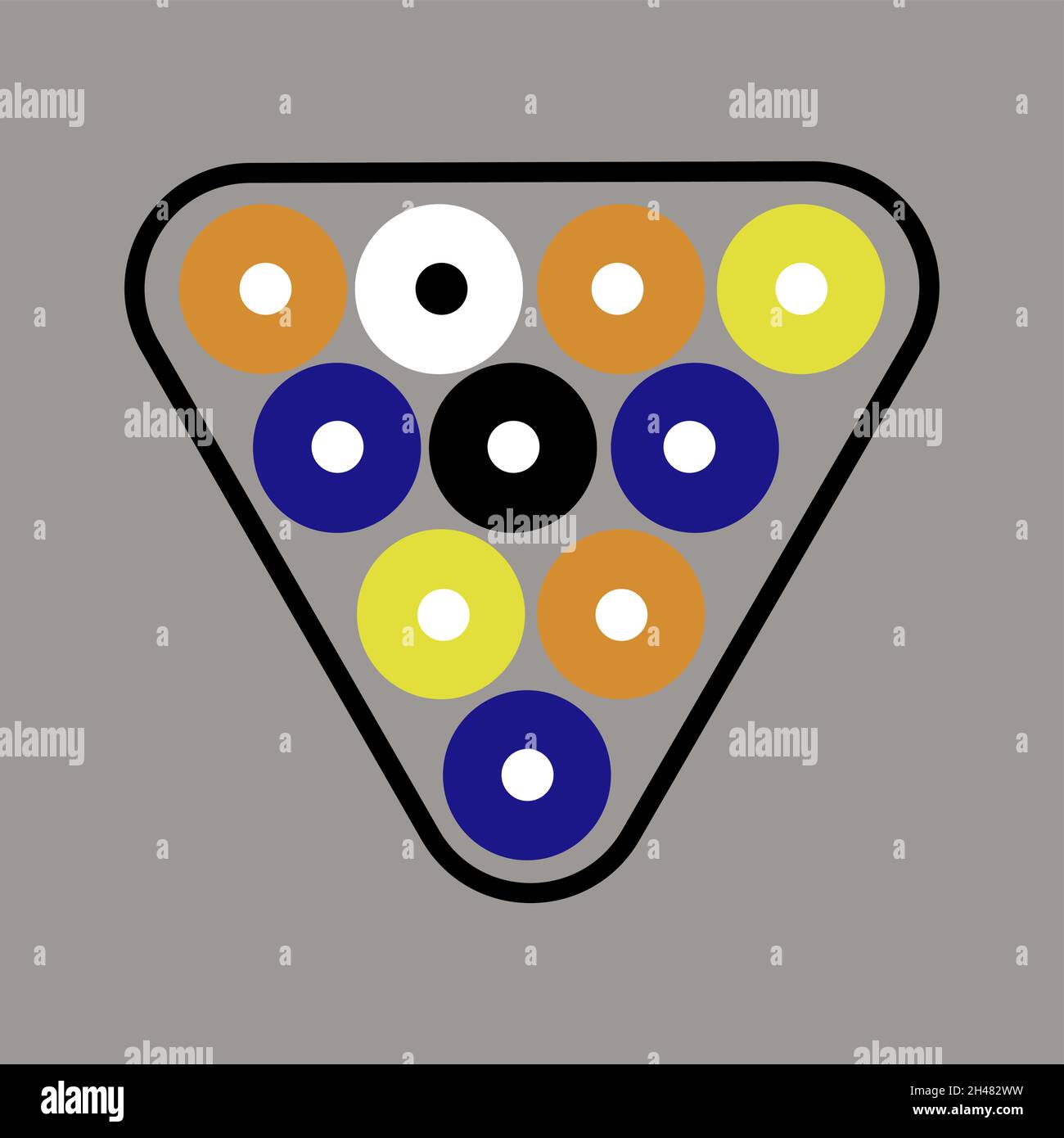 Billiard balls isolated on Stock Vector Images - Alamy