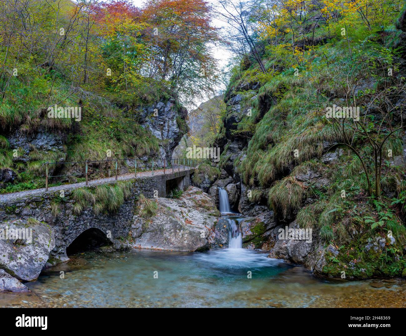 River with clear water in val vertova Stock Photo - Alamy
