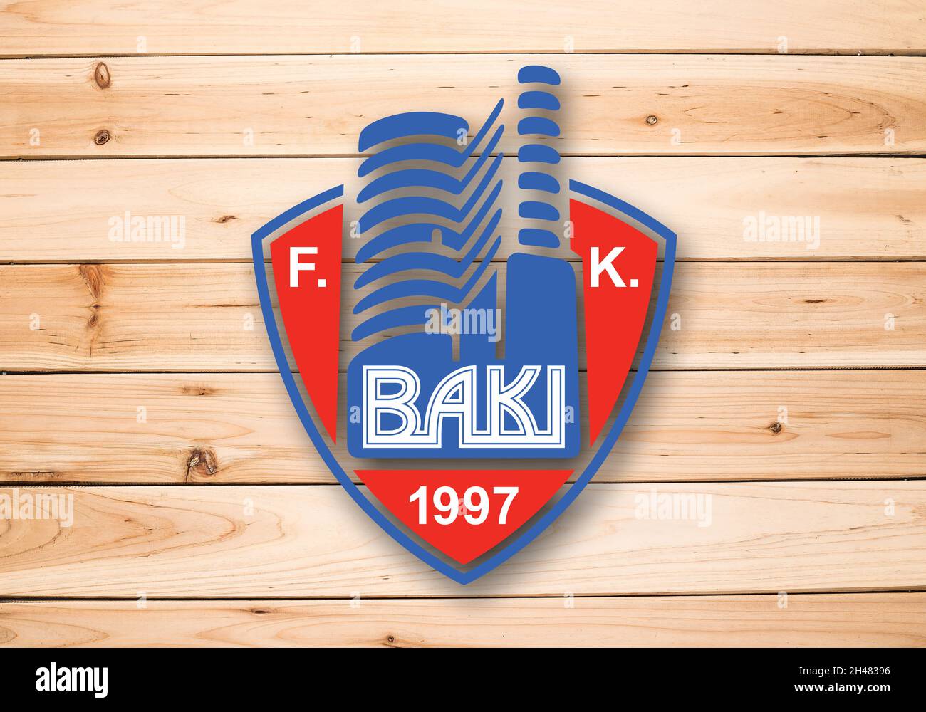 Coat of arms FC Baku, Baku, football club from Azerbaijan Stock Photo ...