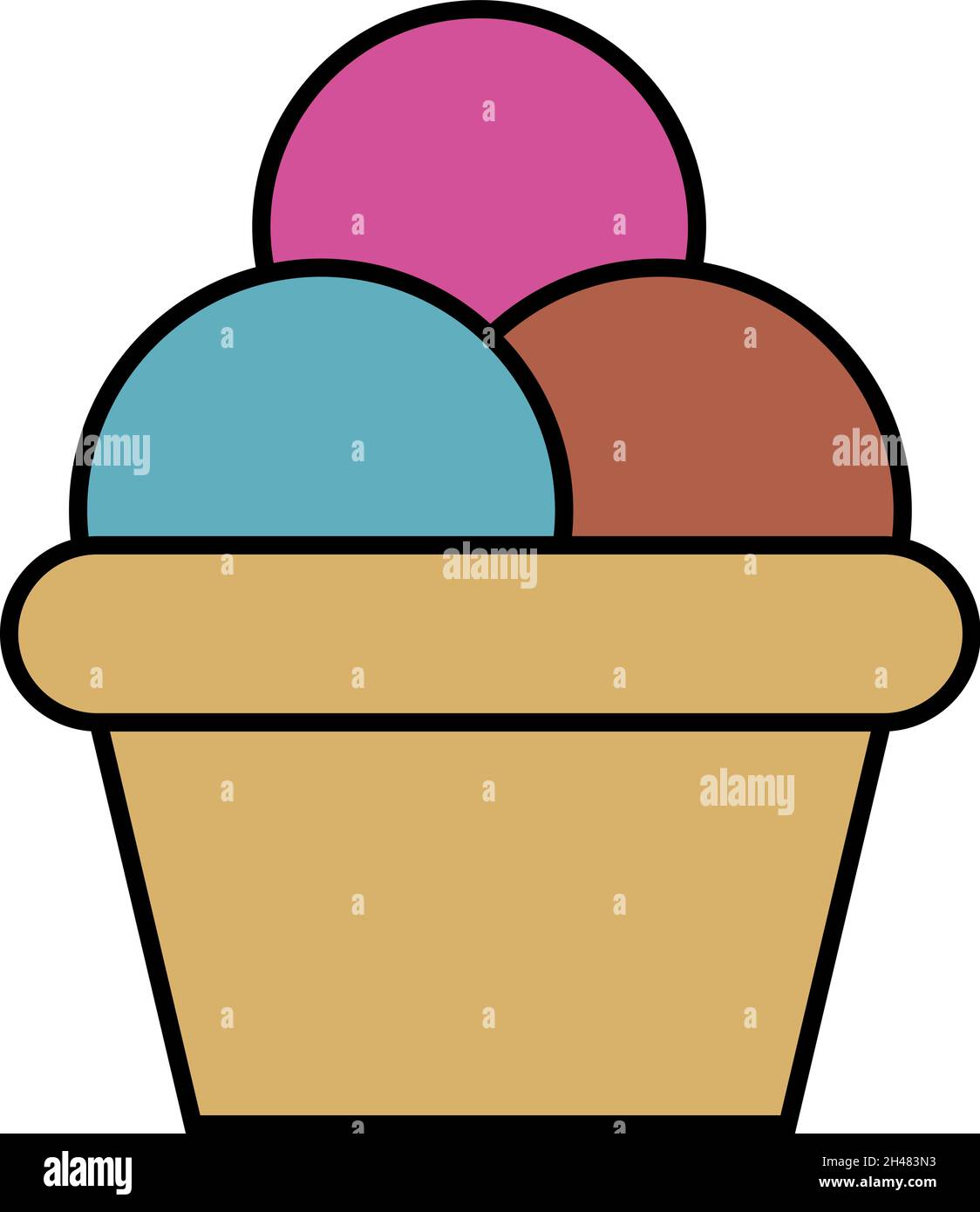 Cookie cream ice on Stock Vector Images - Alamy