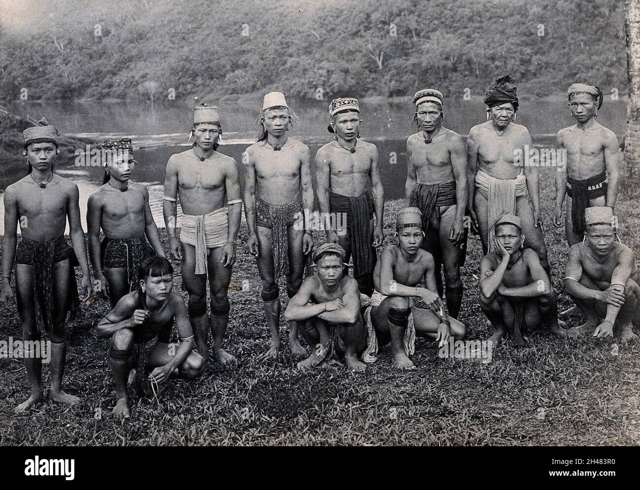 Sarawak: people of a Long Pokun tribe from the Upper Tinjar region ...