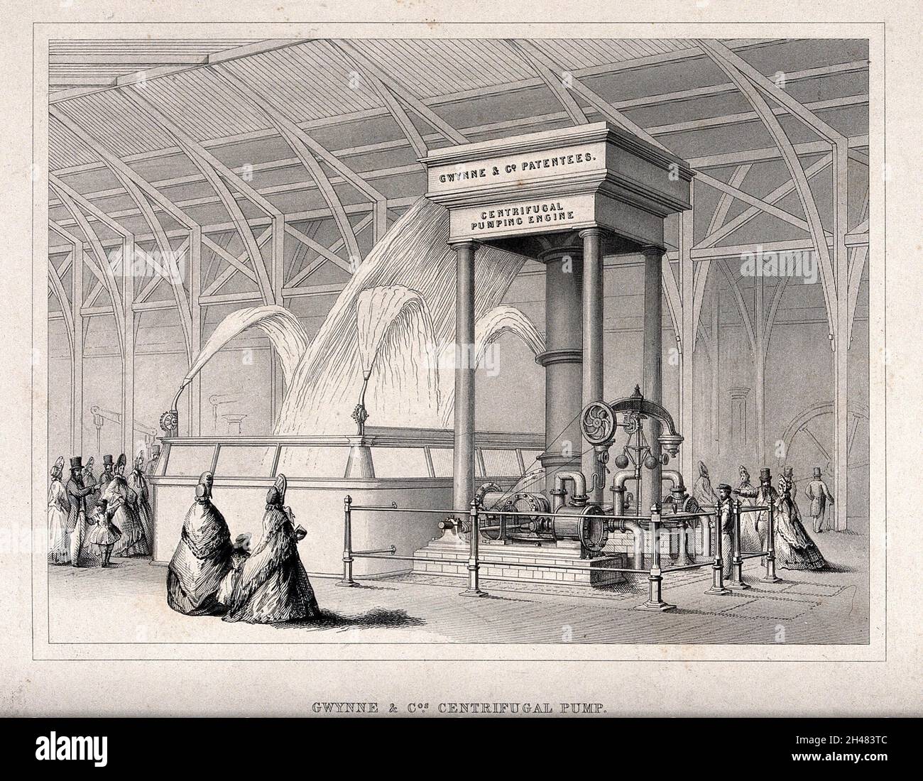 Engineering: a powerful water pump on display at an exhibition ...