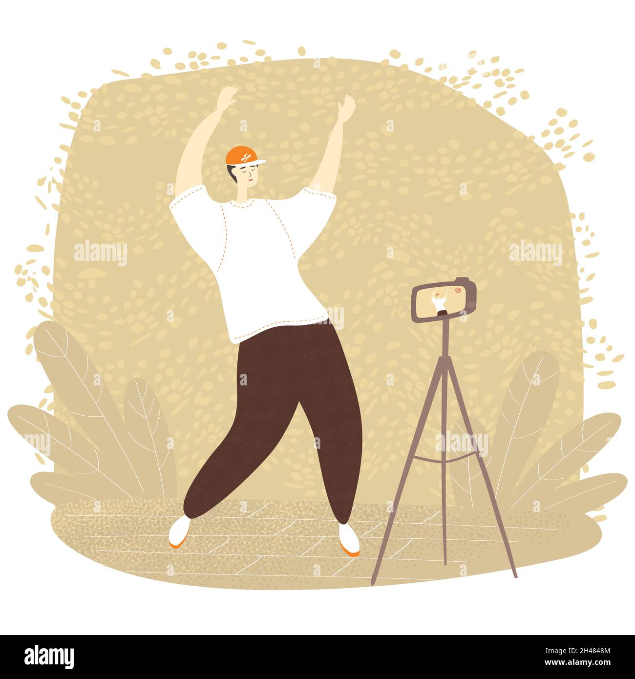 Video camera male teen Stock Vector Images - Alamy