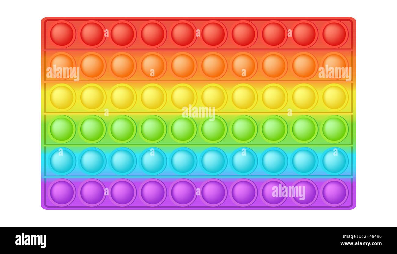 Popit figure rectangle as a fashionable silicon toy for fidgets ...