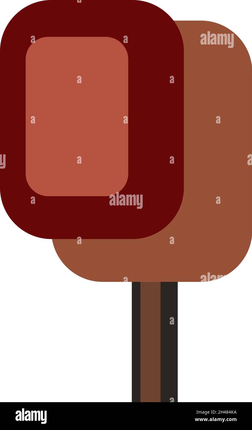 Autumn red tree, illustration, vector, on a white background Stock ...