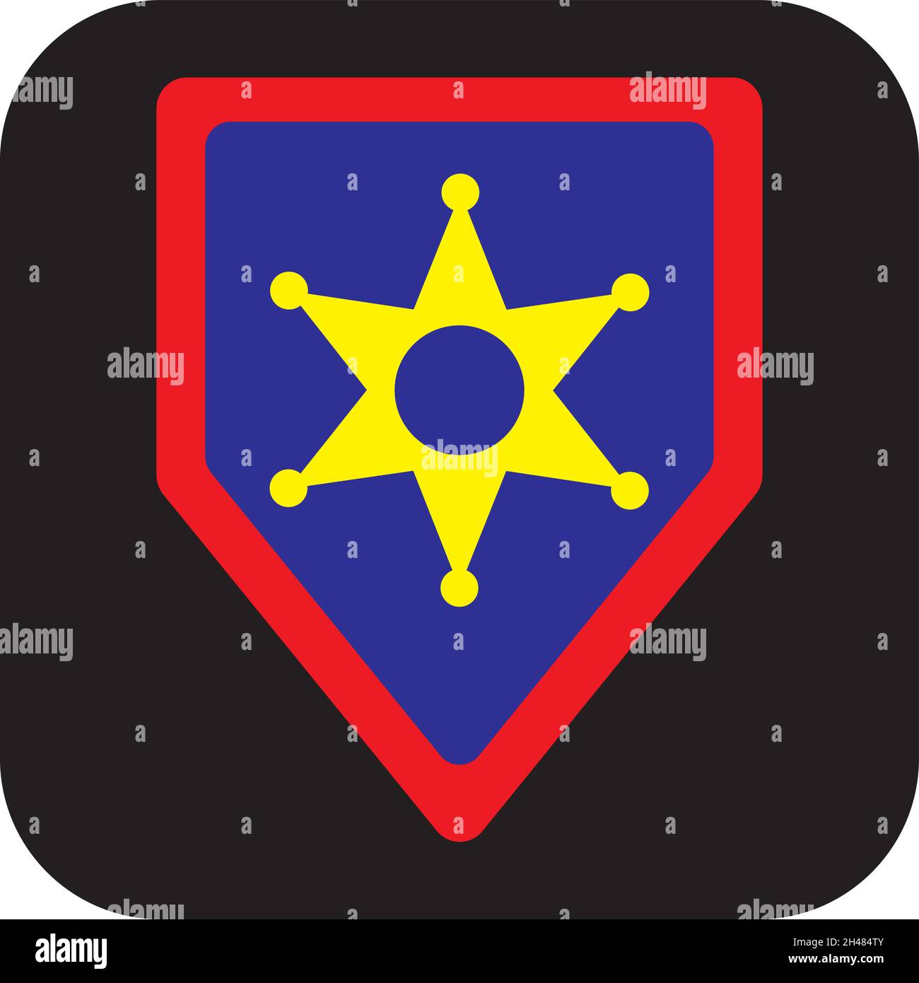 Sheriffs badge, illustration, vector, on a white background Stock ...