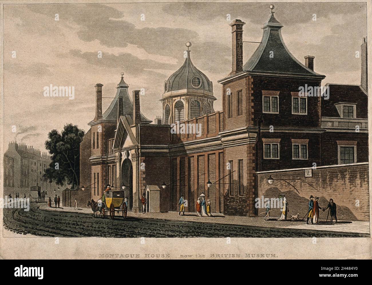 The British Museum in Montague House: the Russell Street facade ...