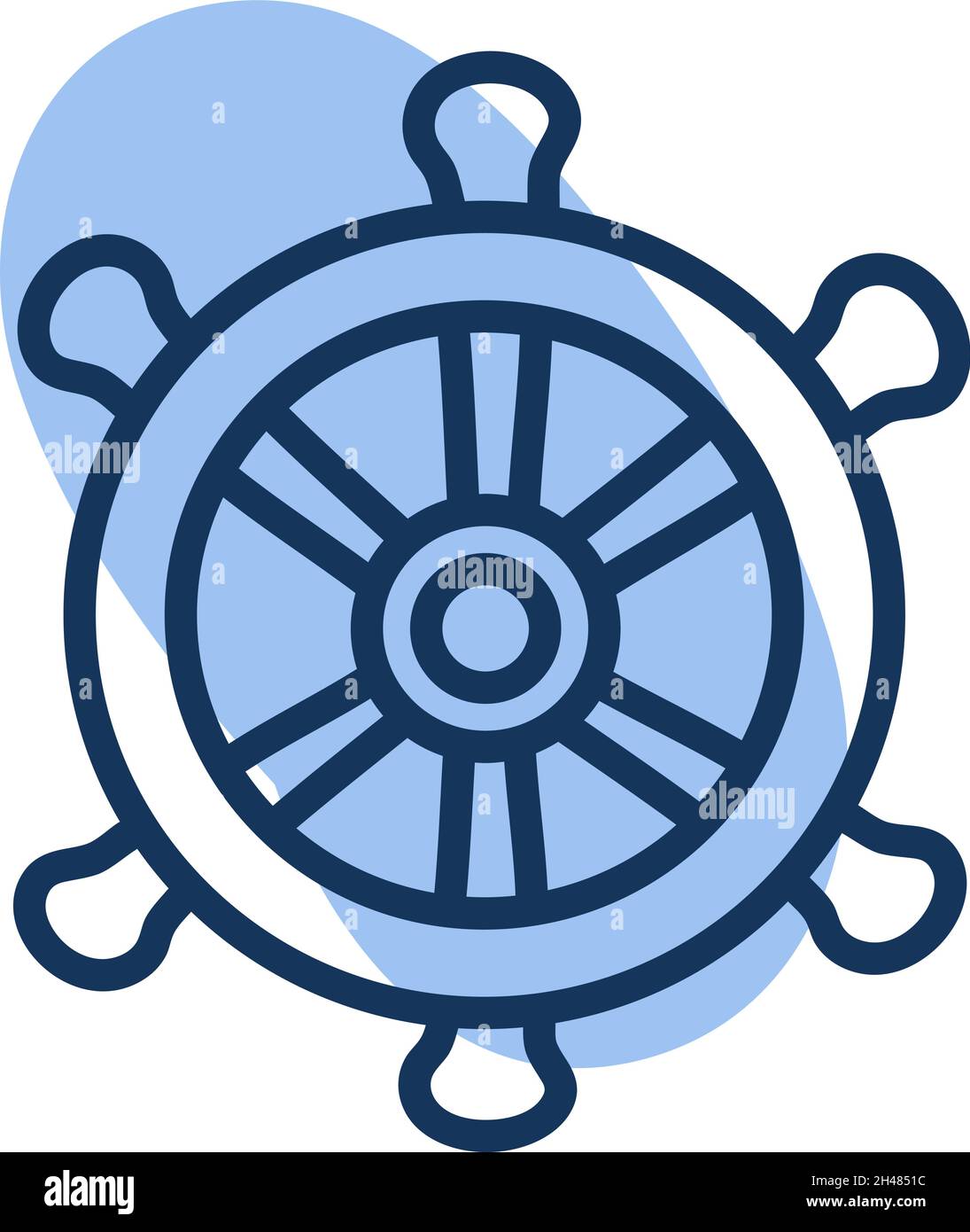 Sailing wheel, illustration, vector, on a white background Stock Vector ...