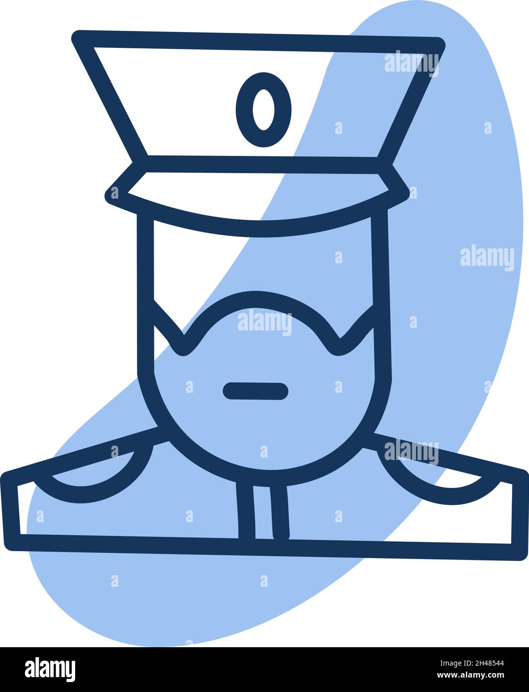 Sea sailor, illustration, vector, on a white background Stock Vector ...