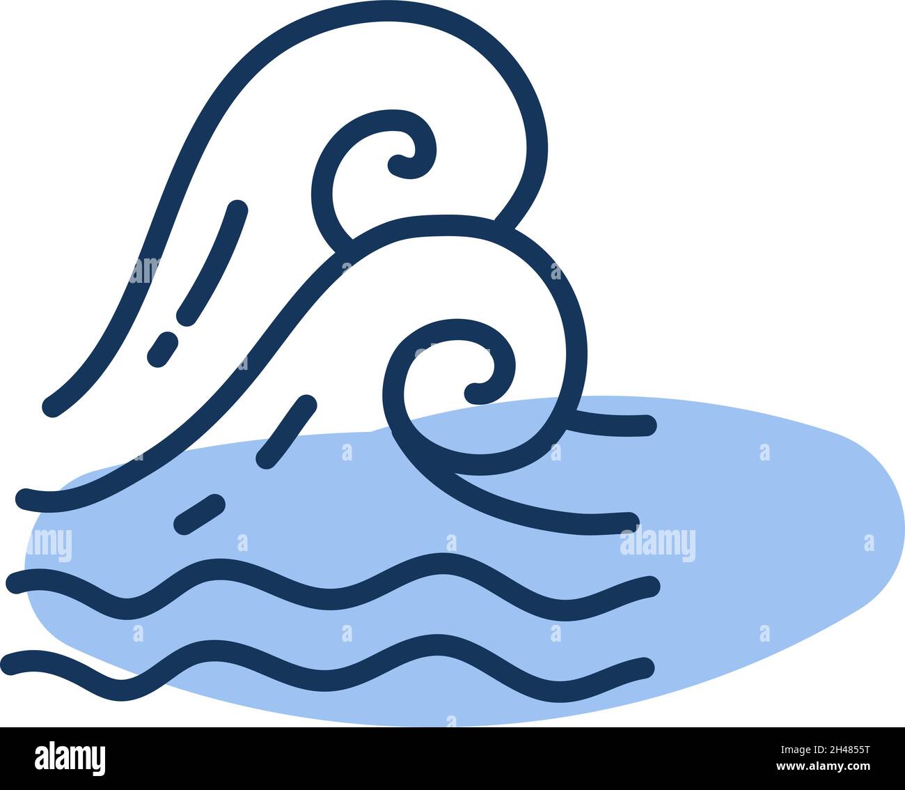 Waves blue sea Cut Out Stock Images & Pictures - Alamy