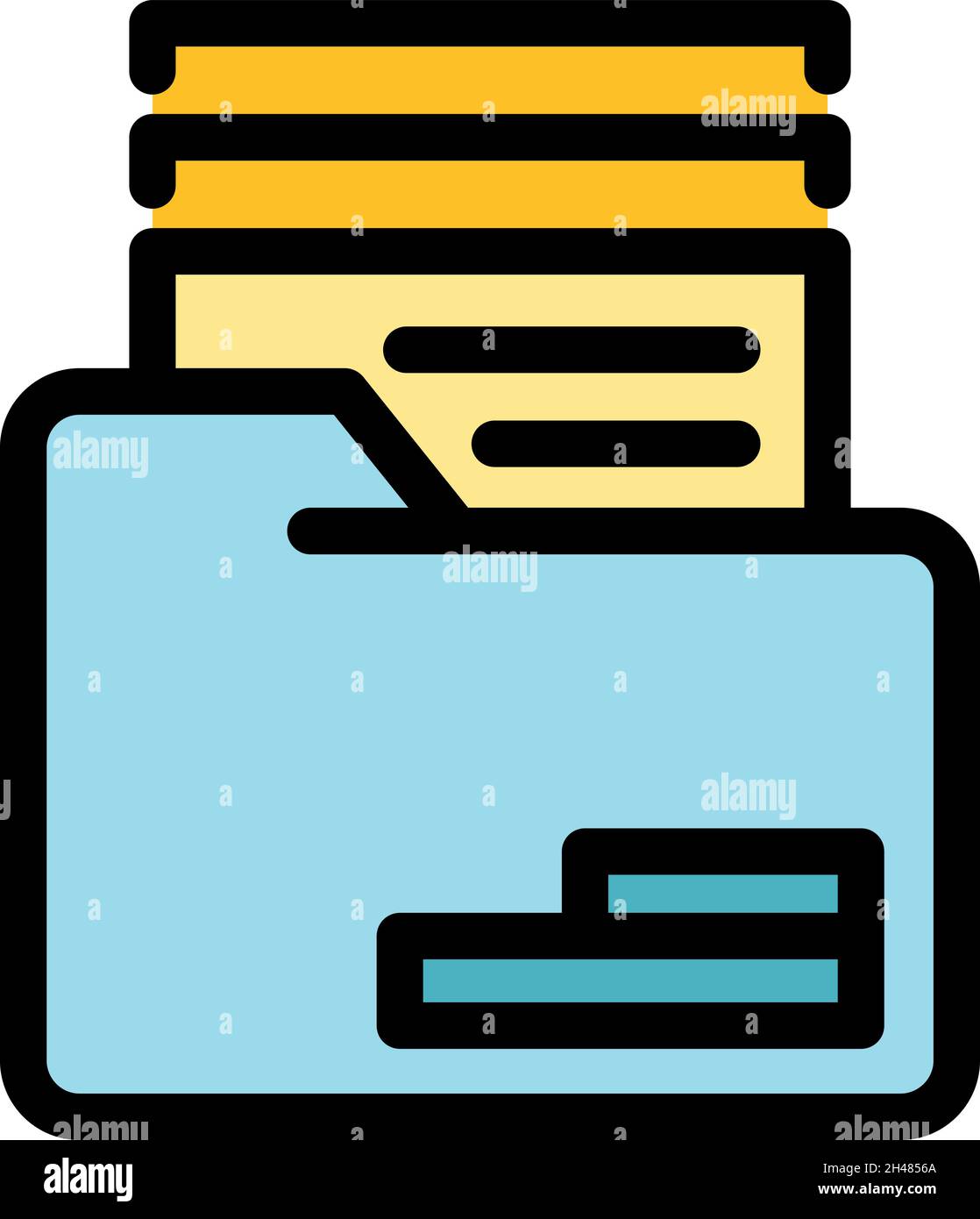 Archive folder icon. Outline archive folder vector icon color flat ...
