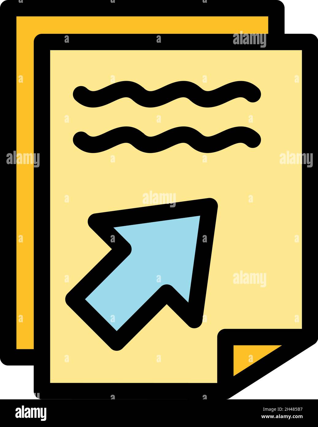 Directory document icon. Outline directory document vector icon color ...