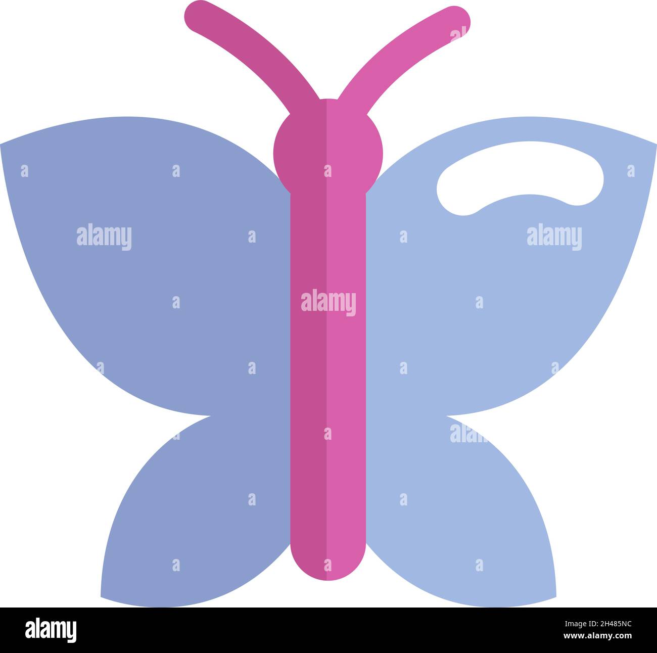 Purple butterfly, illustration, vector, on a white background Stock ...