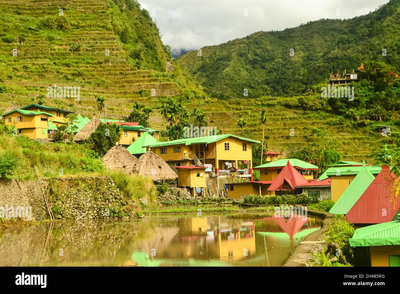 Scenic Batad Rice Terraces UNESCO World Heritage site in Banaue, Ifugao ...