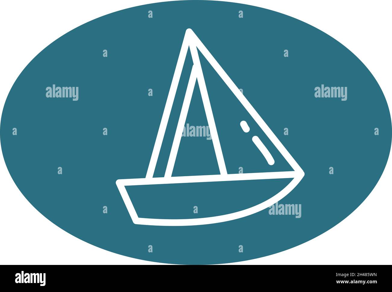 Blue ship, illustration, vector, on a white background Stock Vector ...